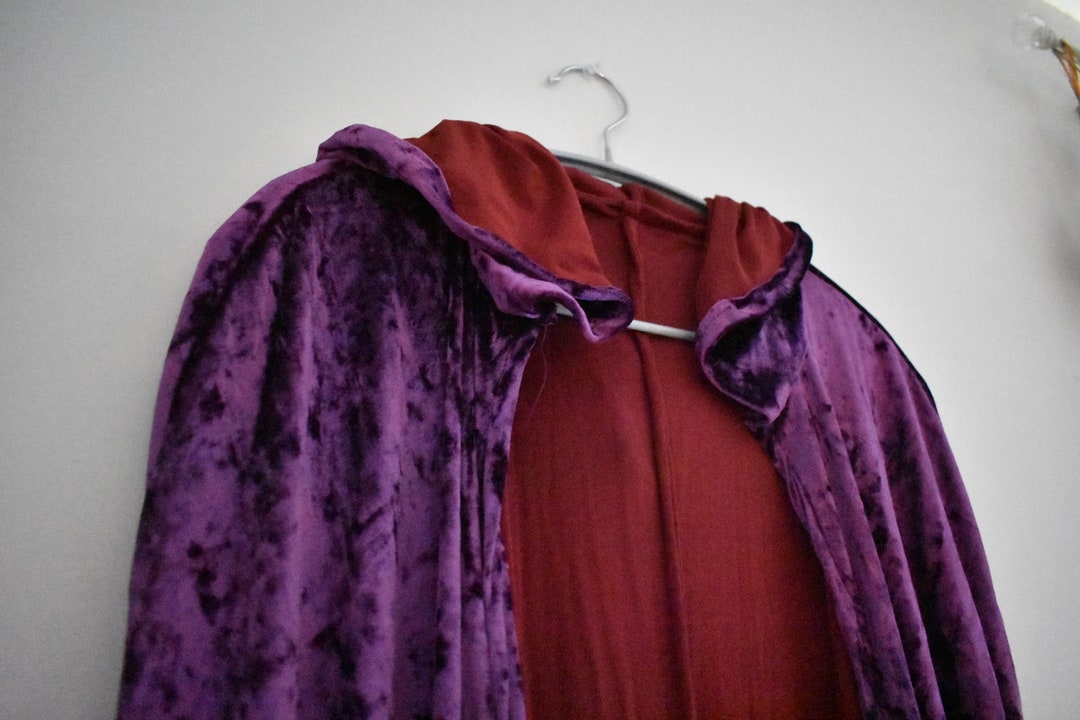 Long Red Velvet Cape - Etsy
