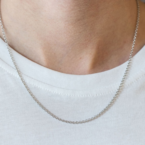 Real White Gold Chains for Men - Etsy