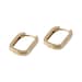 Square Hoops, 14k Solid Gold Hoop Earrings, Minimal Gold Hoops ...