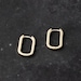 Square Hoops, 14k Solid Gold Hoop Earrings, Minimal Gold Hoops ...
