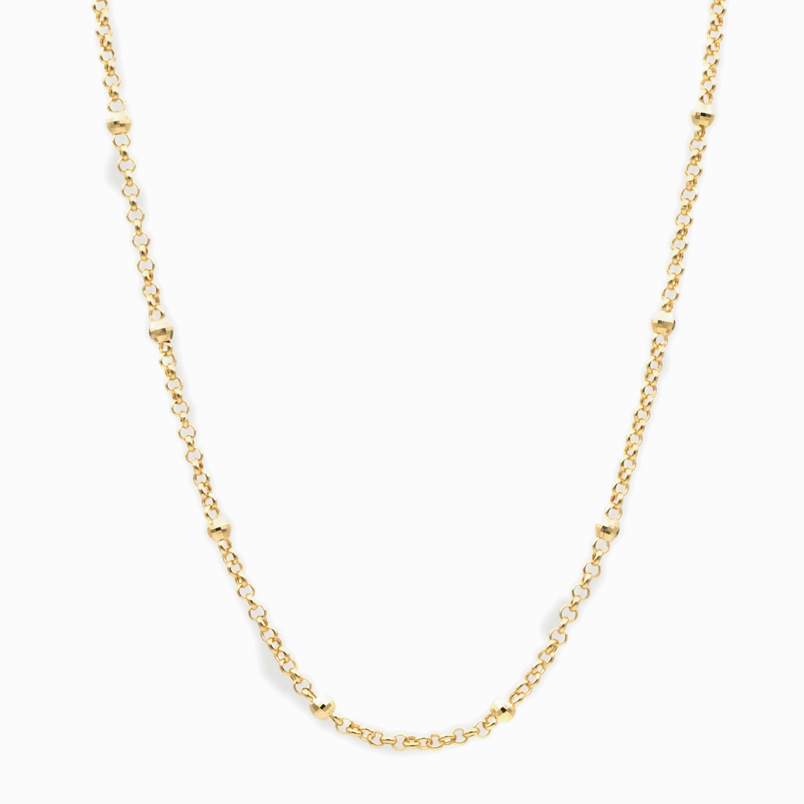 14K Yellow Gold Rolo Chain Necklace 18 22 2.5mm | Etsy