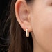 Square Hoops, 14k Solid Gold Hoop Earrings, Minimal Gold Hoops ...