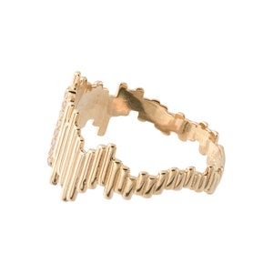 14K Solid Gold Women Ring Handmade Ring 14K Yellow Gold Statement Ring for Women Handmade Design ...