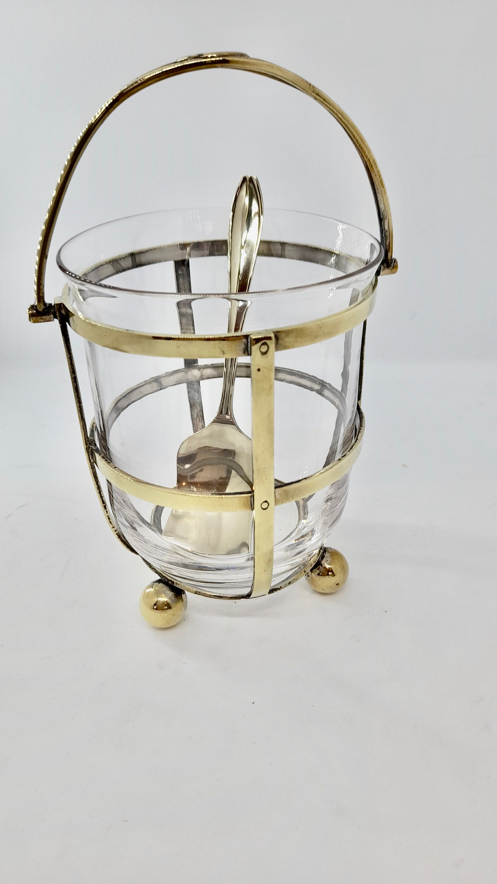 Edwardian Jam Pot / Edwardian Preserve Pot With Silver Plate Spoon ...