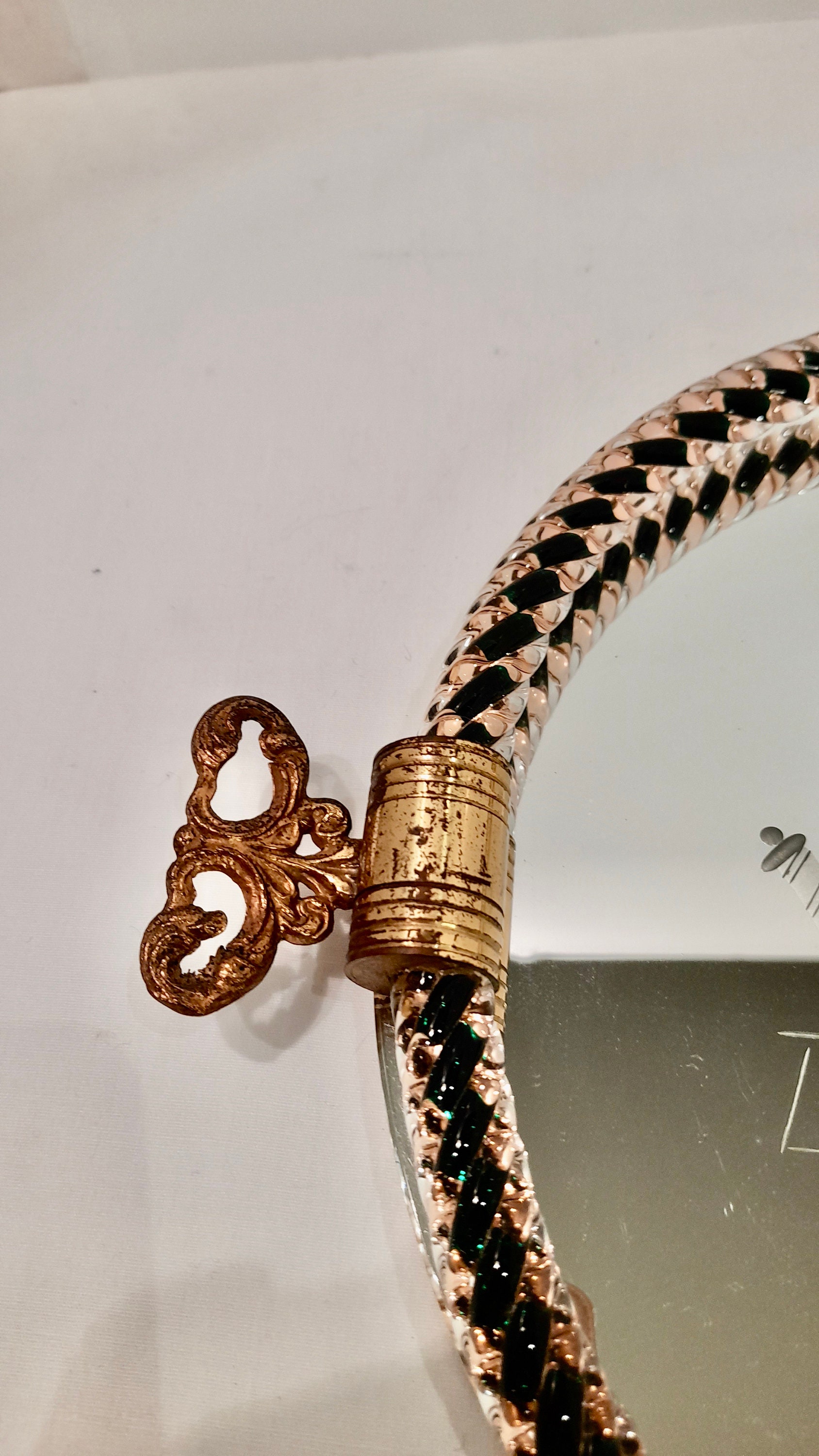 Murano Glass Mirror Tray / Regency Style Tray / Murano Glass / - Etsy