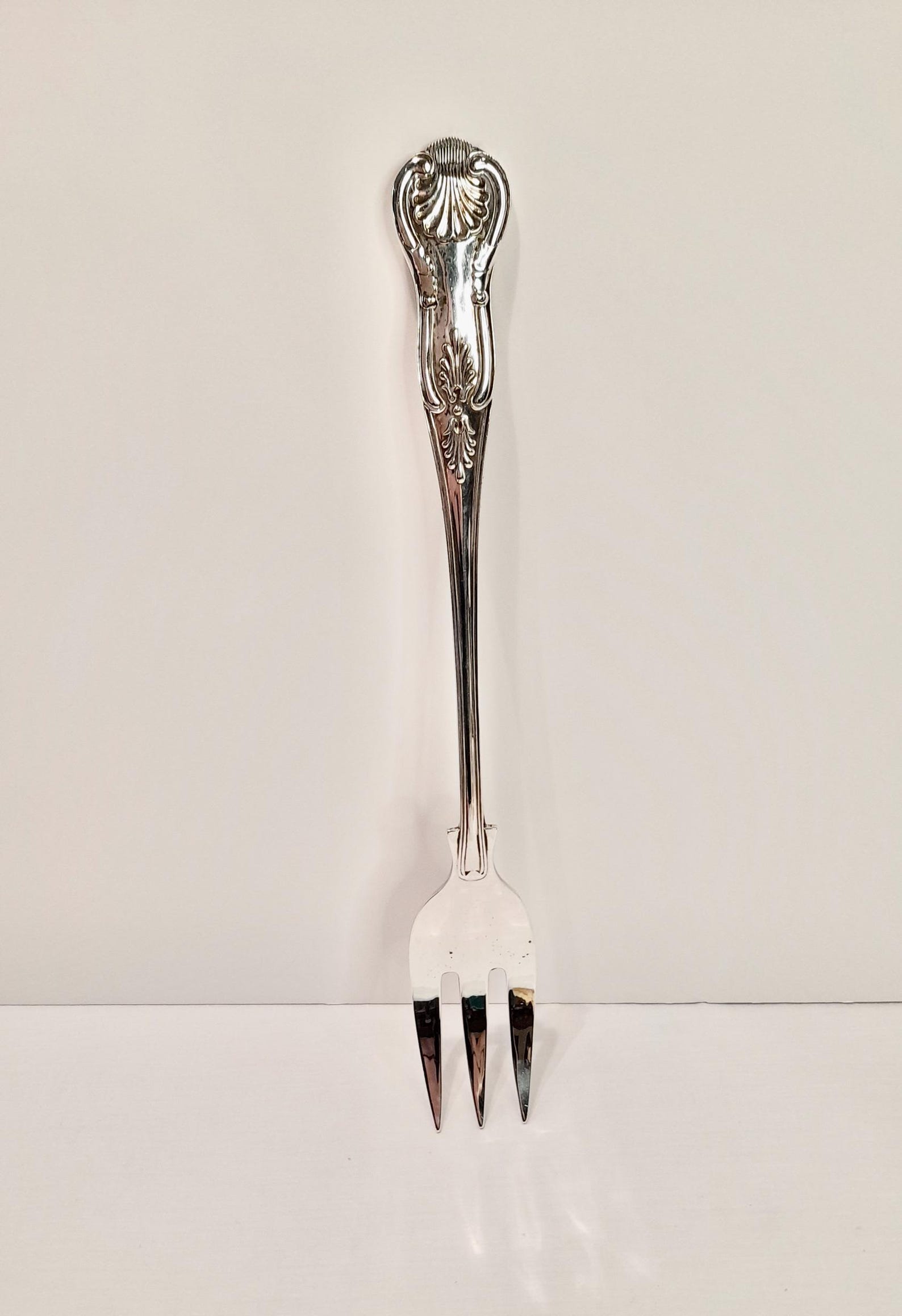 Large Silver Plate Meat Fork / Meat Forks / Serving Meat Forks / Large ...
