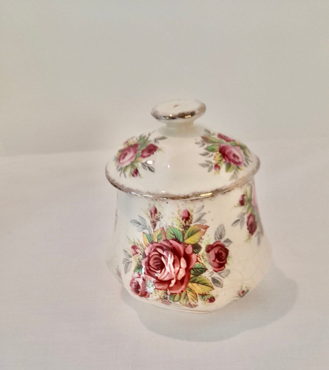 Jam Pot / 1950s Jam Pot / Kitchenalia / Floral Jam Pot / Chintz Jam Pot ...