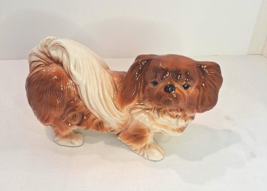 Dog Figurines / Pekingnese Dog Figurines / Pekingnese Dogs / Melba Ware ...