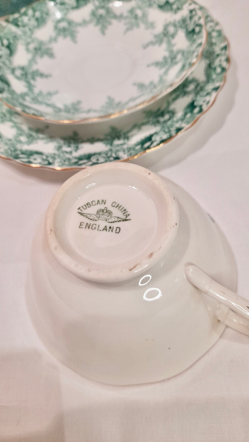 Edwardian Trio / Edwardian Cups and Saucers / Afternoon Tea / Period ...