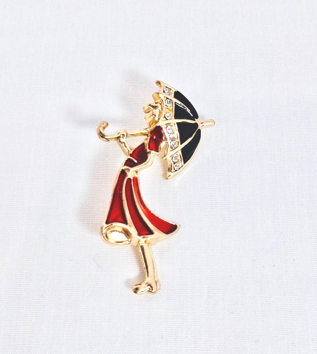 Brooches / Girl and an Unbrella Brooch / Fun Brooches / Bridesmaid's ...