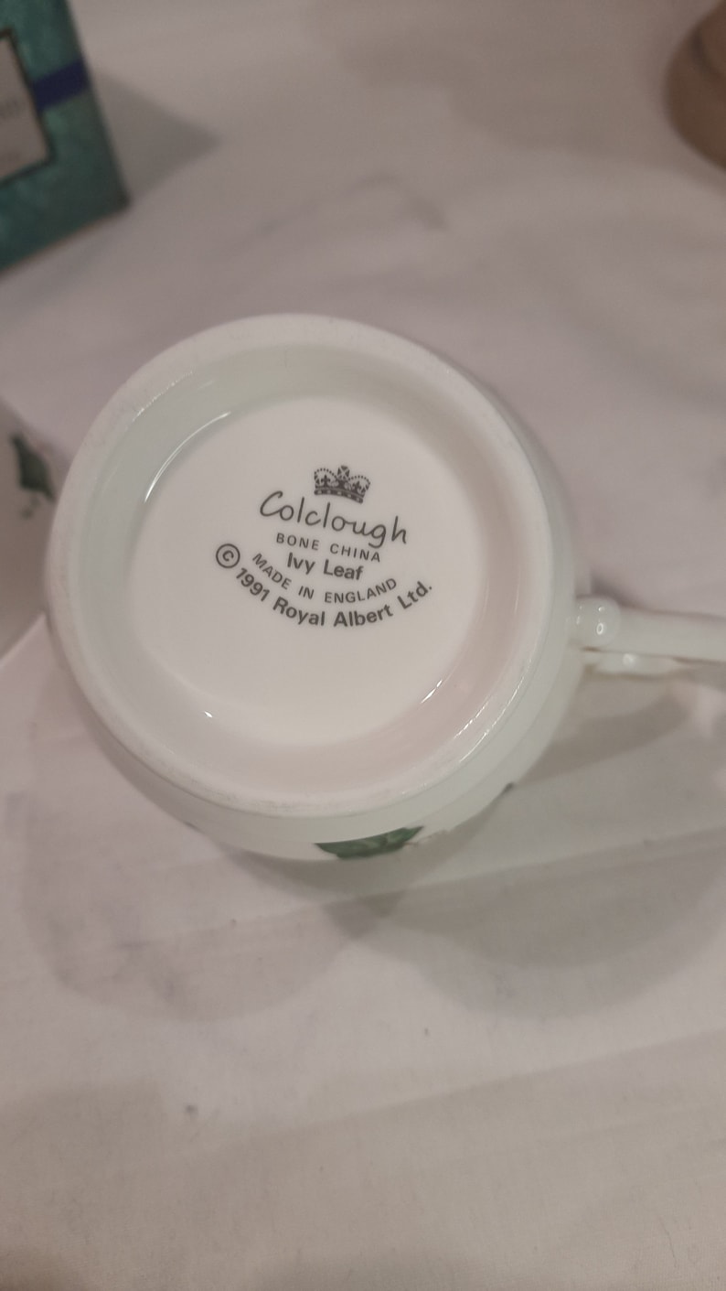 Colclough Bone China Sugar Bowl and Milk Jug, Ivy Leaf Pattern - Etsy