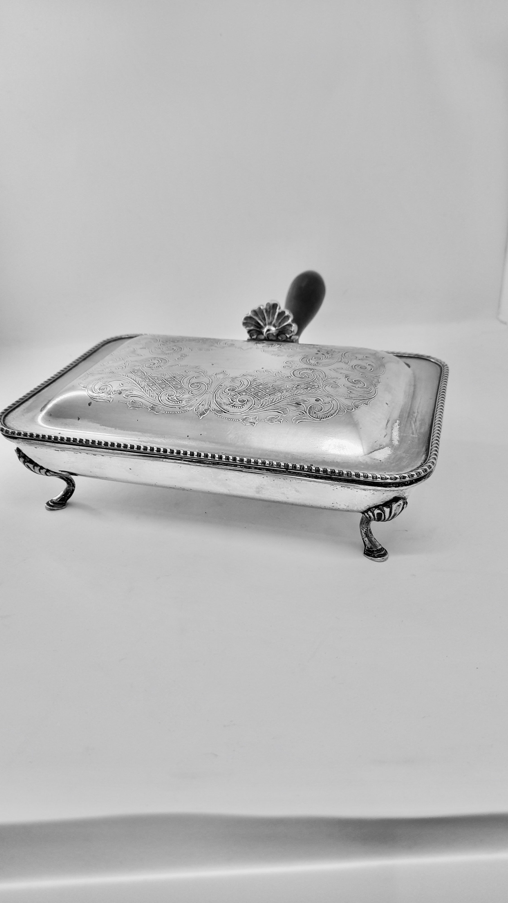 Edwardian Silent Butler / Crumb Tray / Edwardian Crumb Tray / Silver ...