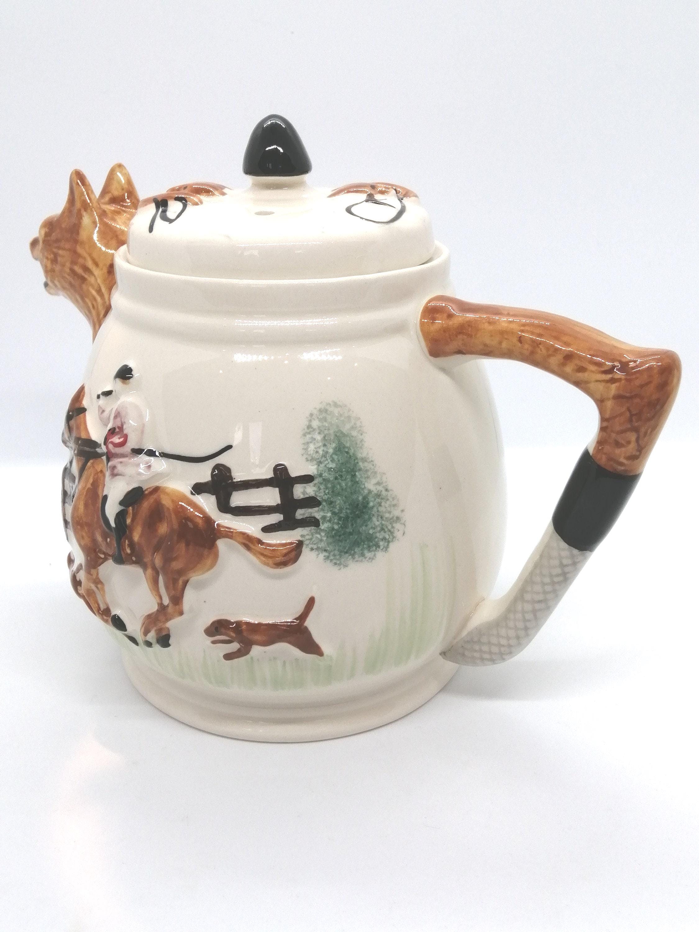 Fox Hunt Teapot, Vintage Tea Set, Country Style Collectible Teapot - Etsy