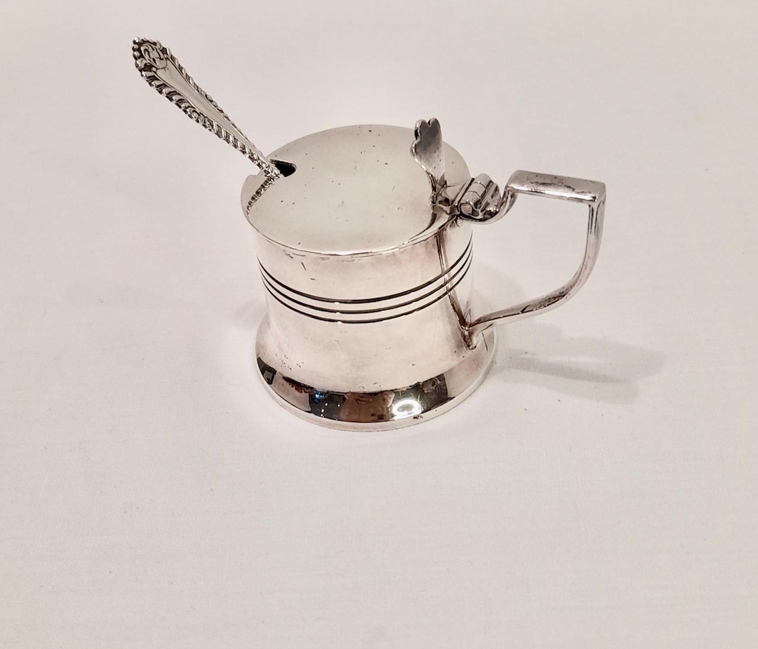 Art Deco Mustard Pot / Mustard Pots / Silver Plate Mustard Pot ...