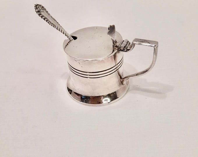 Art Deco Mustard Pot / Mustard Pots / Silver Plate Mustard Pot ...