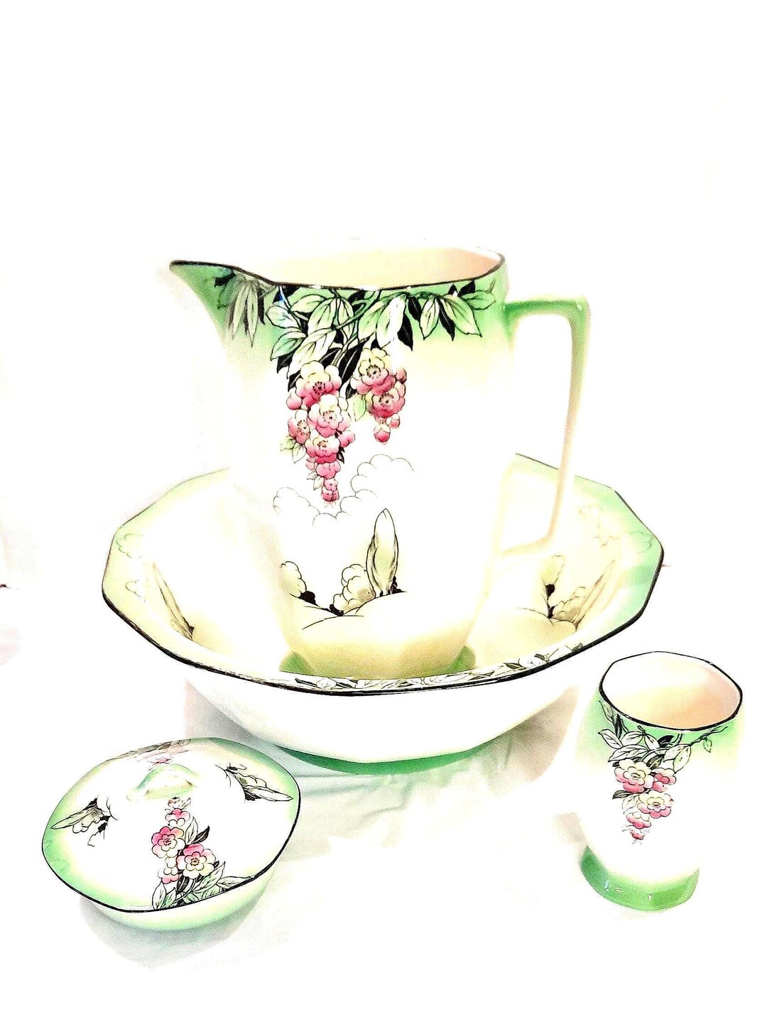 Edwardian Pitcher and Bowl / Large Pitcher and Bowl / Edwardian ...