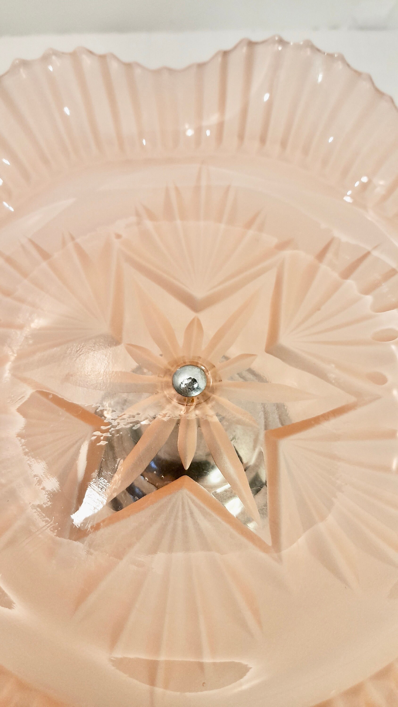 1920s Blush Pink Cake Stand / Art Deco Cake Stand / Blush Pink Cake ...