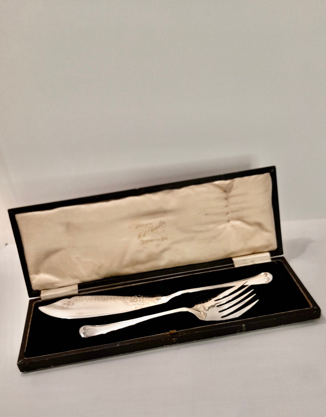Edwardian Silver Plate Fish Set / Fish Slice / Flatware / Fine Dining ...