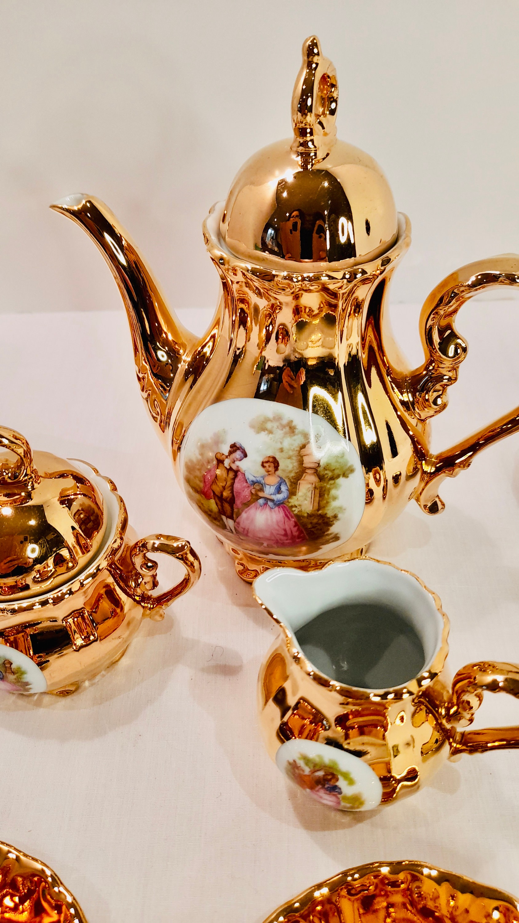 Regency Style Coffee Set / Coffee Set / Coffee Cups and Saucers ...