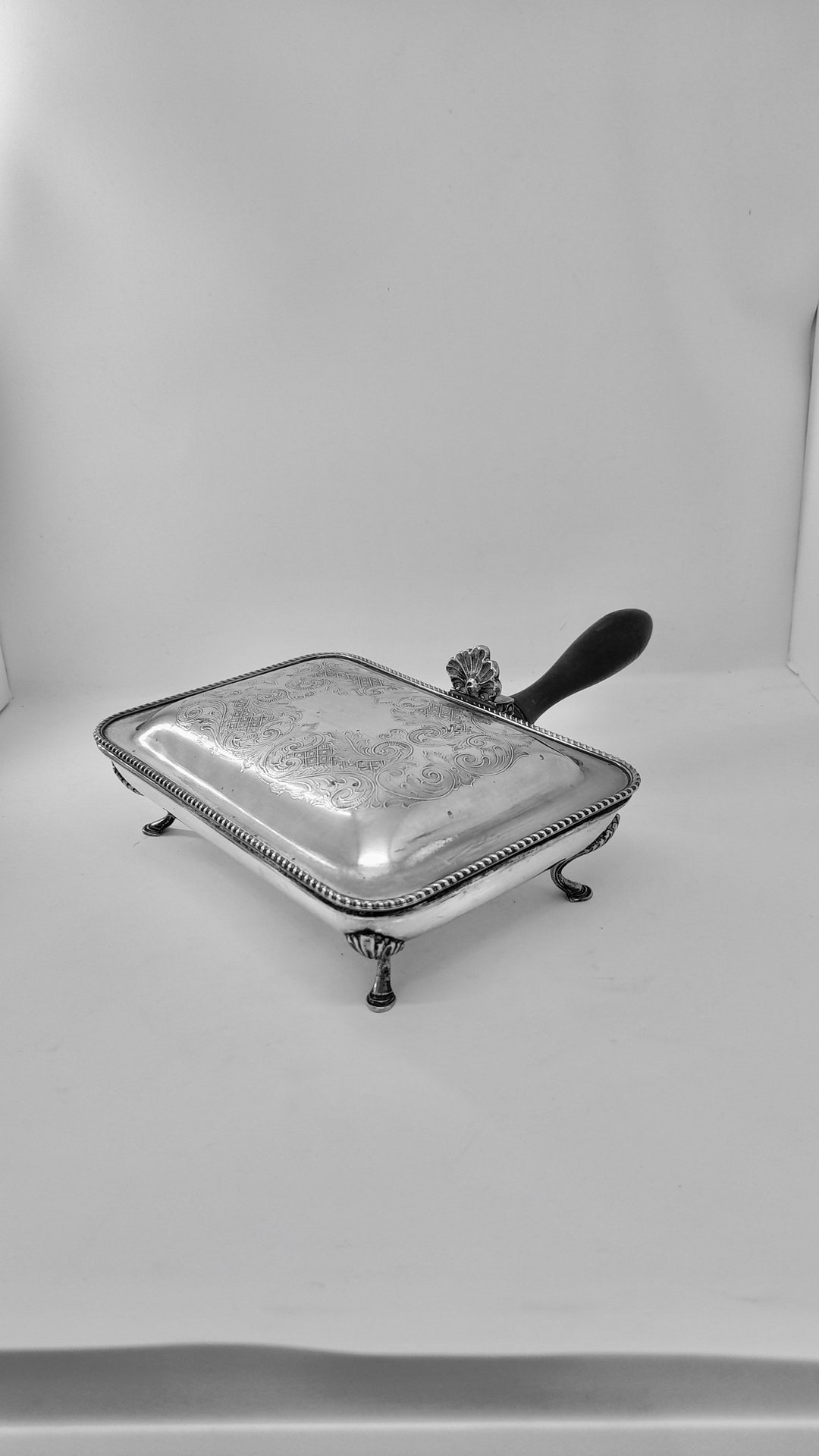 Edwardian Silent Butler / Crumb Tray / Edwardian Crumb Tray / Silver ...