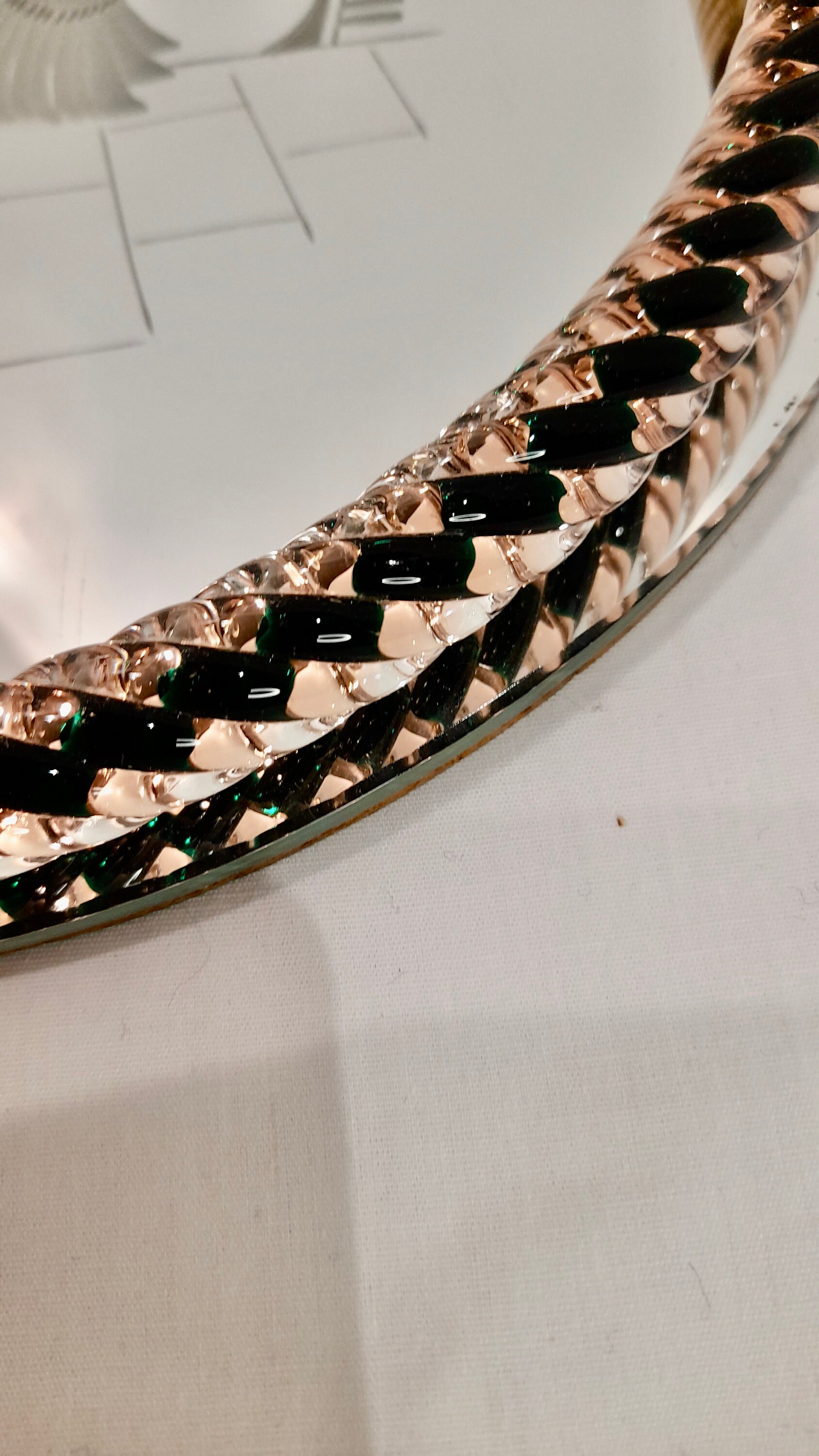 Murano Glass Mirror Tray / Regency Style Tray / Murano Glass / - Etsy