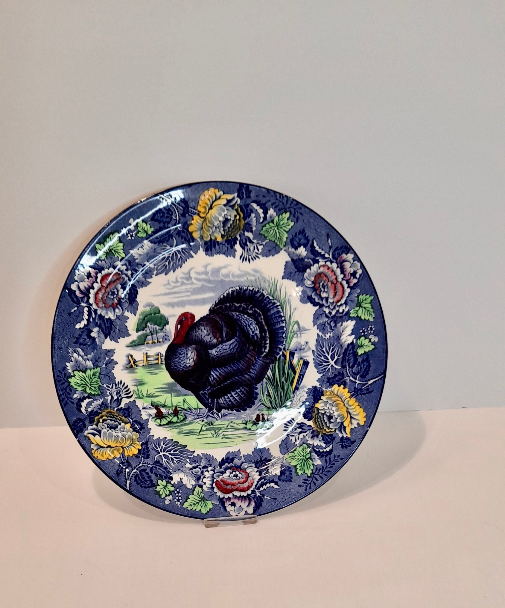 Turkey Plate / 1930s Turkey Plate / Woods Burslem Turkey Plate ...