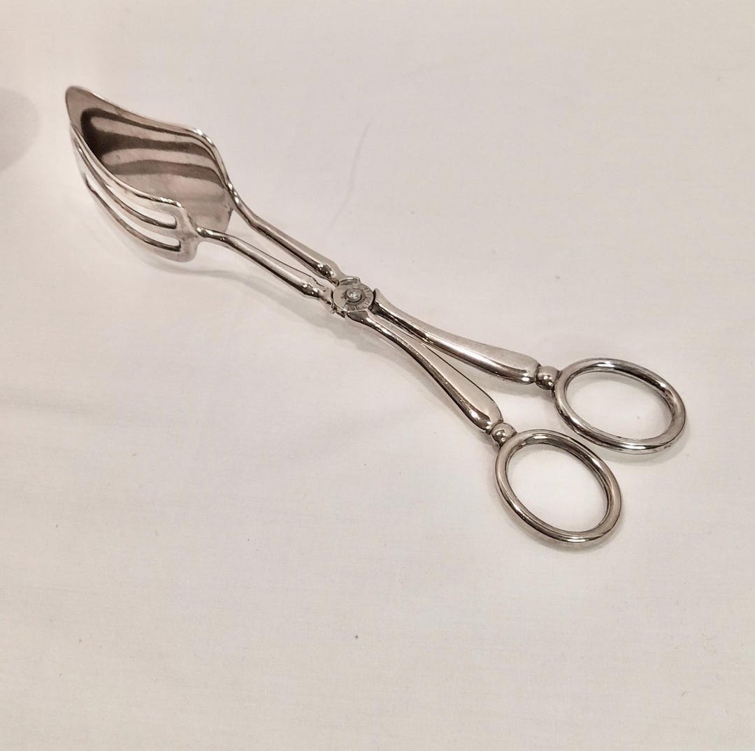 Silver Plate Tongs / Salad Tongs / Food Tongs / Silver Plate Flatware ...