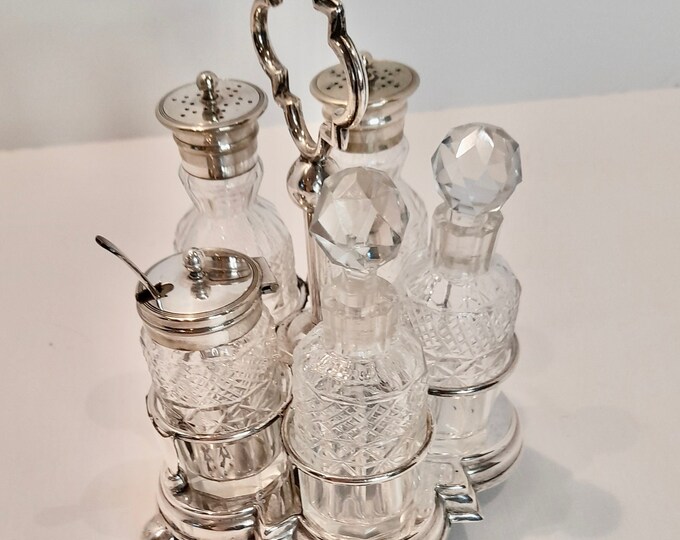 Silver Plate Cruet Set / 1930s Cruet Set / Cruet Set / Fine Dining ...