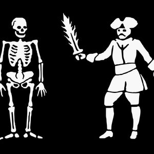 Johnson's General History Bartholomew Roberts Flag 2 Custom Any Size ...