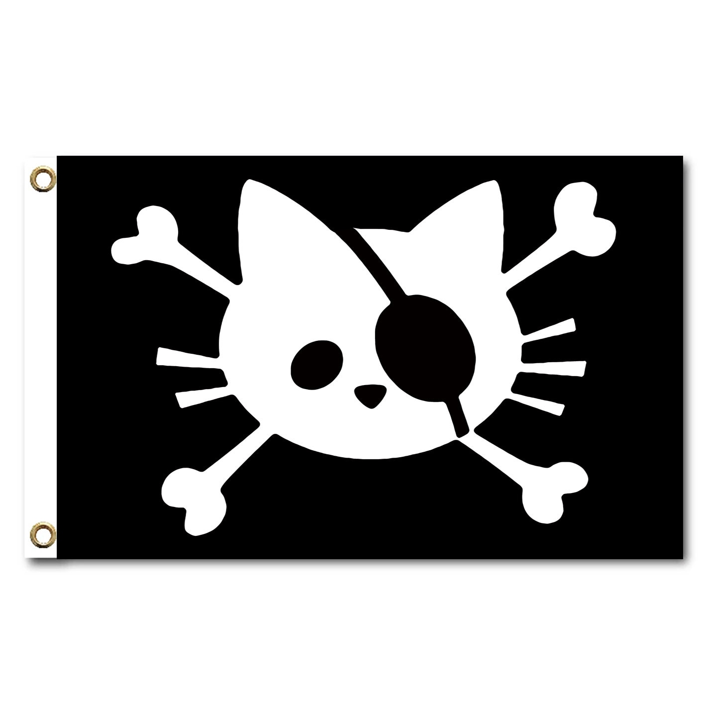 Cat Pirate Skull Flag Gift Custom Any Size 3x5ft Indoor and - Etsy