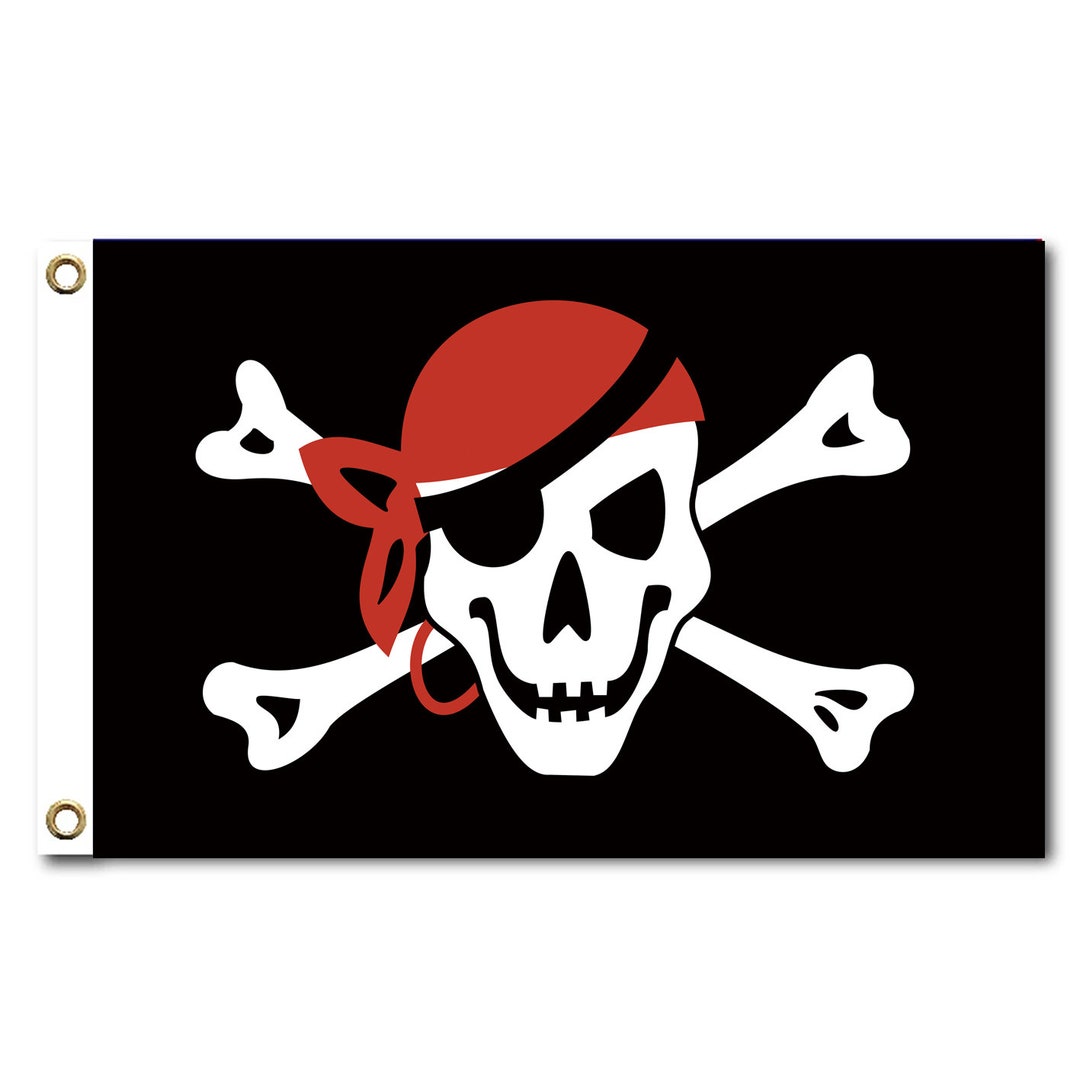 Bandanna Roger Flag Pirate Flag Gift Custom Any Size 3x5ft Indoor and ...