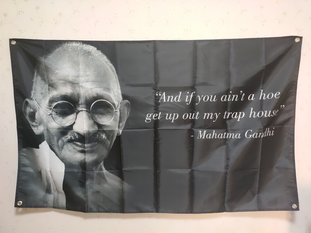 Mahatma Gandhi Tapestry Banner: College Dorm Wall Decoration - Etsy