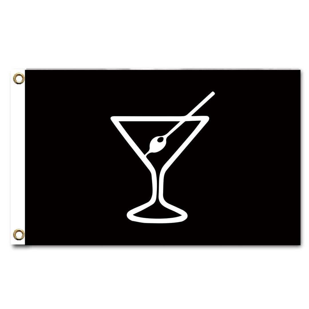 Martini Cocktail Flag: Liquor Drink Icon, Custom Polyester Banner - Etsy