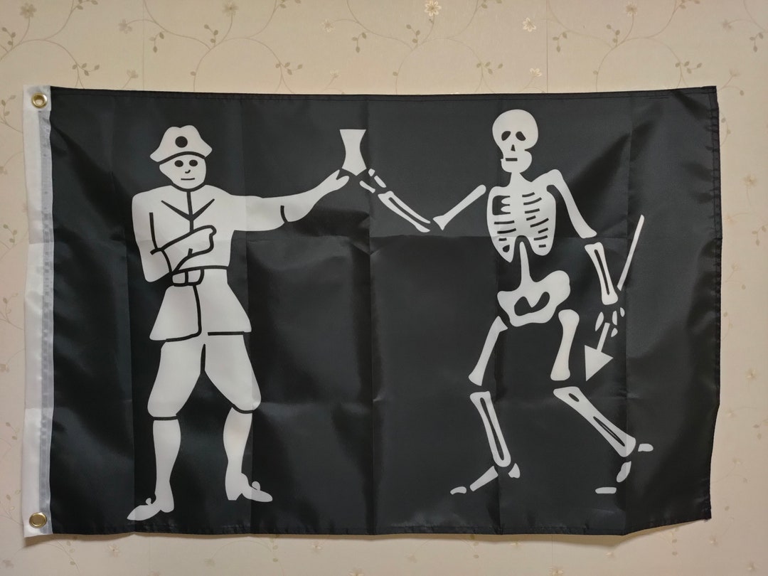Bartholomew Roberts' First Flag Pirate Custom Any Size 3x5ft Flying ...