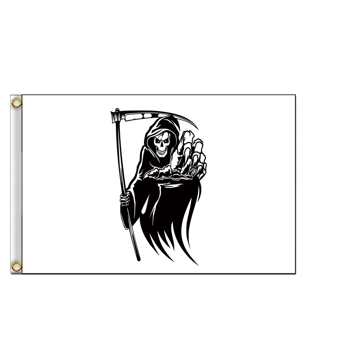 Grim Reaper Death Halloween Horror Scary Flag Indoor and Outdoor Wall ...