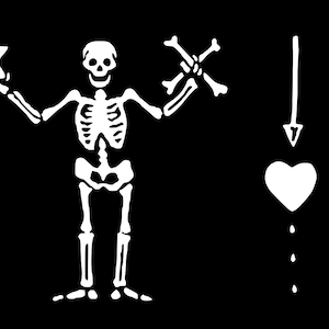 Johnson's General History Bartholomew Roberts Flag 1 Custom Any Size ...