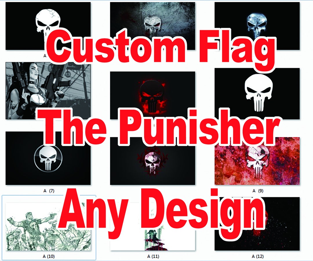 The Punisher Flag Banner Tapestry Wall Hanging Decoration Indoor ...