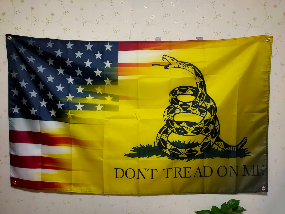 Gadsden Flag Snake Don't Tread on Me Decorative Flag Dont Liberty or ...