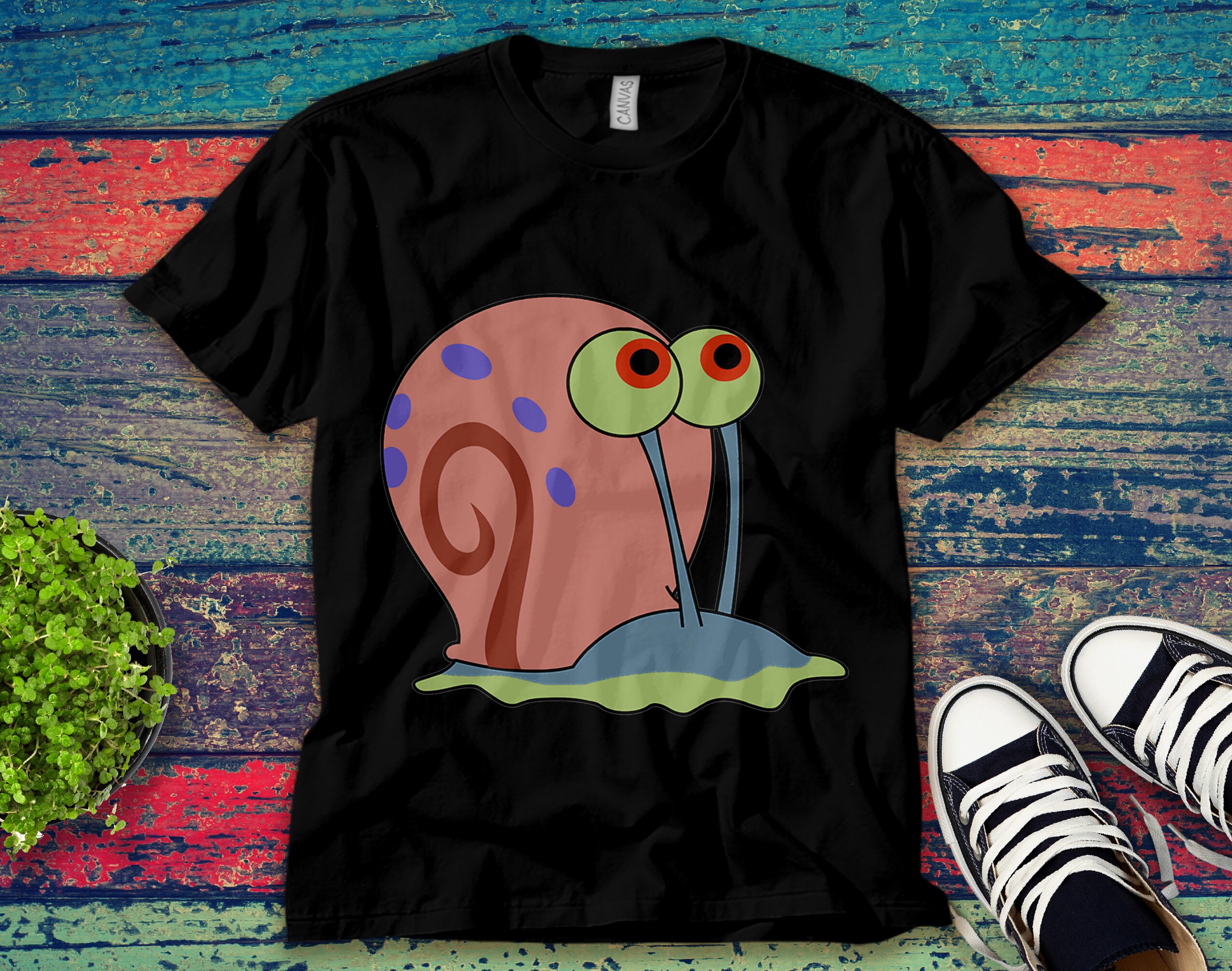 Gary Snail Funny Spongebob Squarepants Vintage Unisex T Shirt Etsy