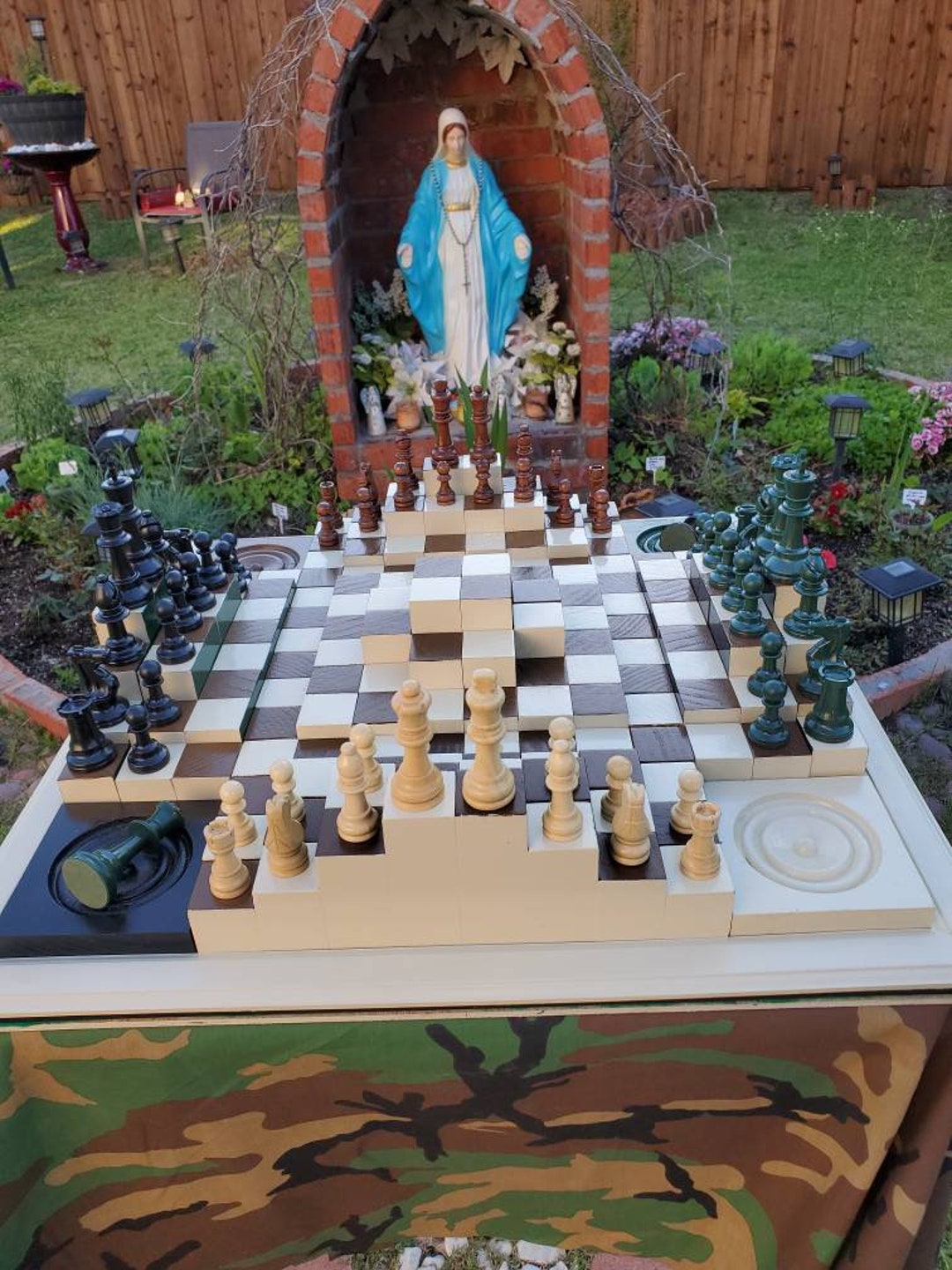 Chess Board, 3-D, Four Player - Etsy
