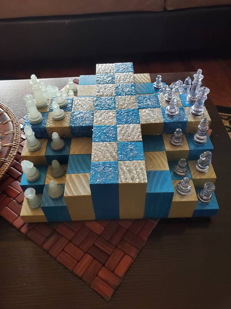 Chess Board, 2-player, 3-D - Etsy