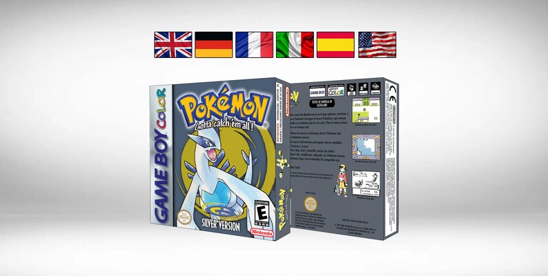 Pokemon Silver Box Game Boy Color Nintendo choose Language - Etsy