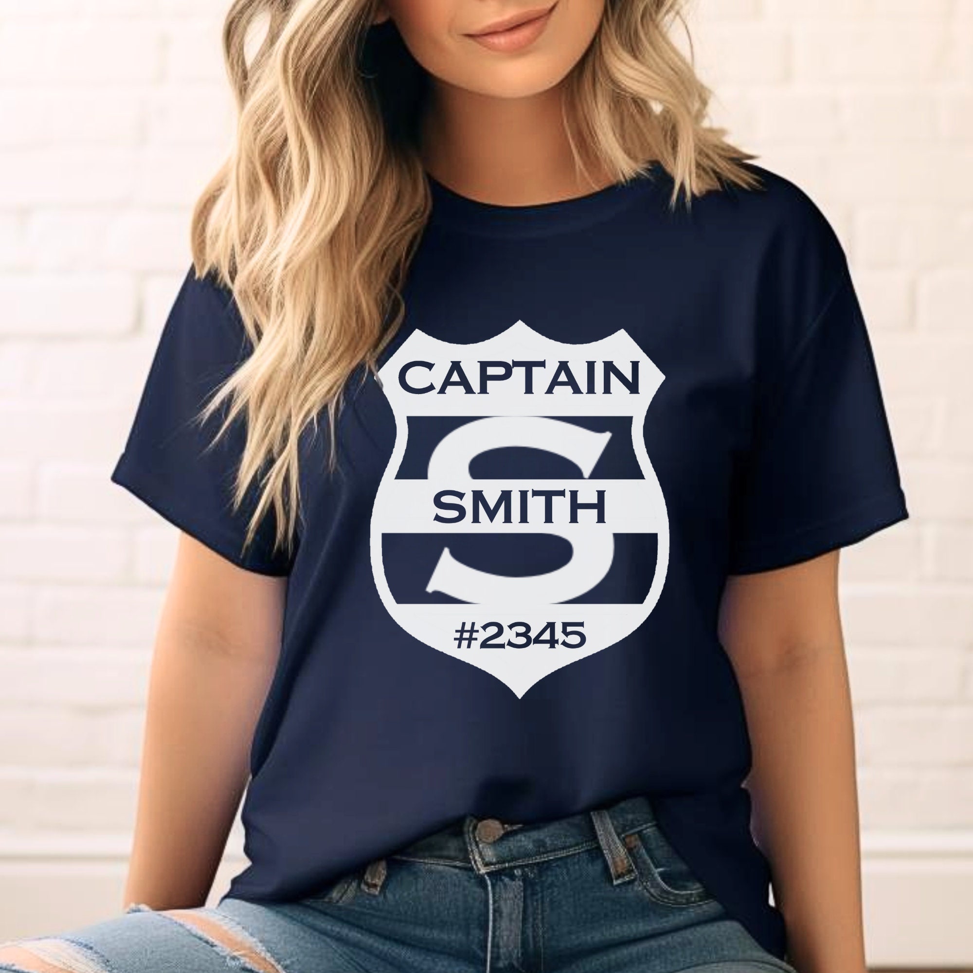 Custom Police Badge Cop Gifts, Personalized Police Officer Shirt, Law ...