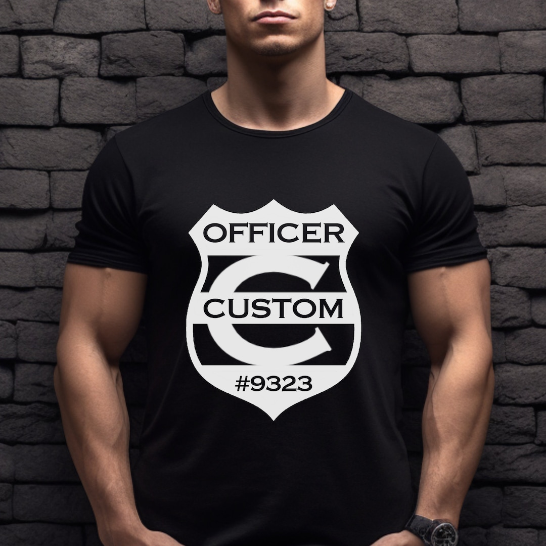 Custom Police Badge Cop Gifts, Personalized Police Officer Shirt, Law ...