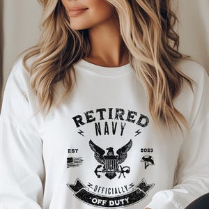 Navy Veteran Retirement Gift, Military Retirement Shirt, Officially ...