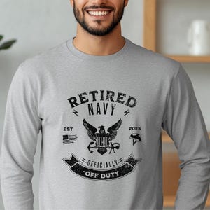 Navy Veteran Retirement Gift, Military Retirement Shirt, Officially ...