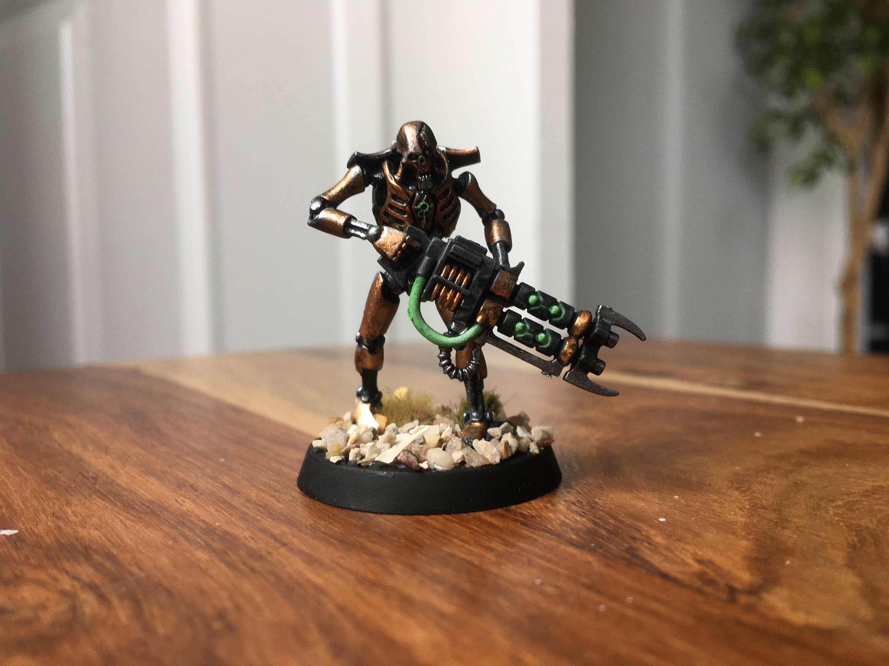 Fully Painted Necron Warrior w/ Gauss Reaper Weapon Games | Etsy