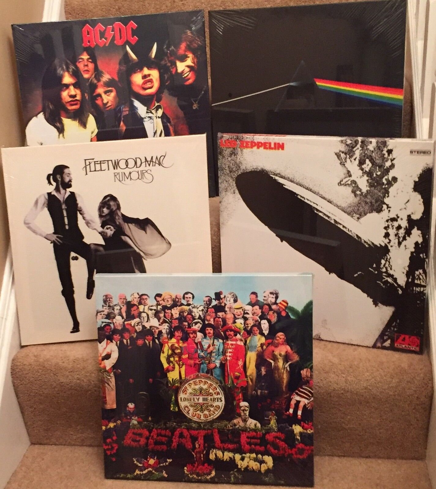 A Collection of 5 Different Album Covers Canvas Prints, 15x15 Inch ...