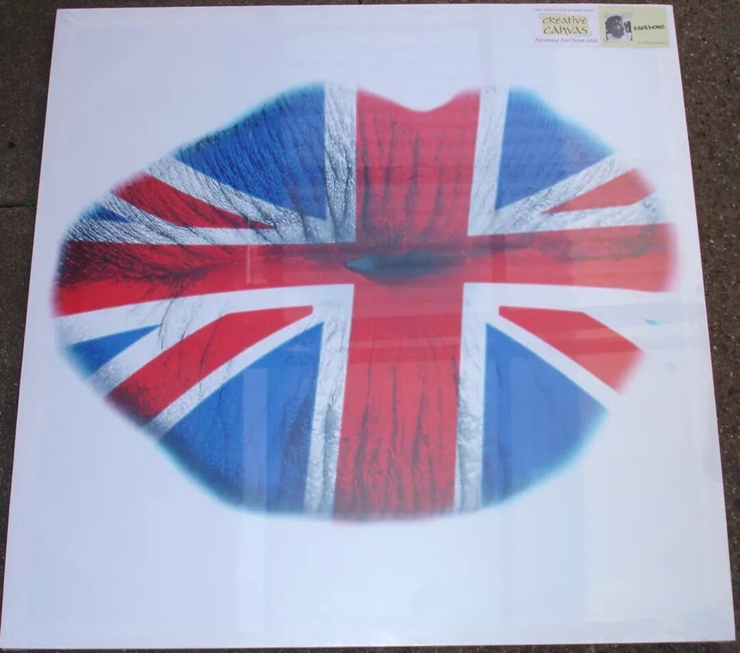 Union Jack Lips 30" X 30" Classic Canvas on a Wooden Stretcher Frame - Etsy