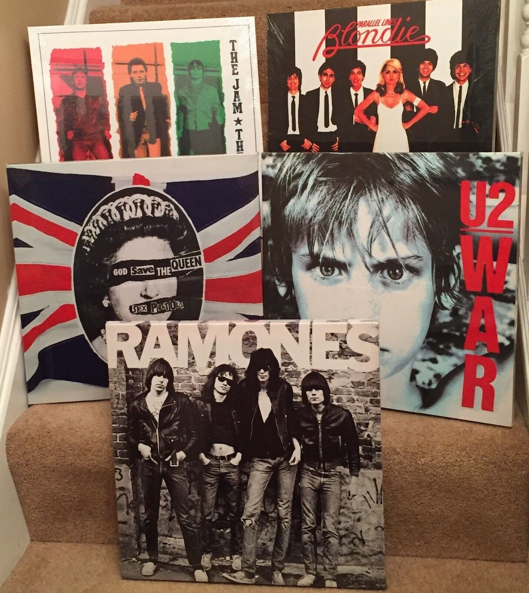 A Collection of 5 Different Album Covers Canvas Prints, 15x15 Inch ...